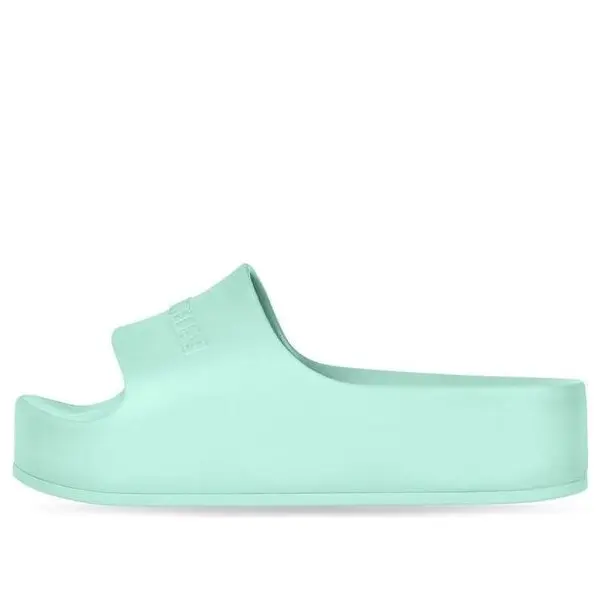 Balenciaga Chunky Platform Slides - Green Aqua
