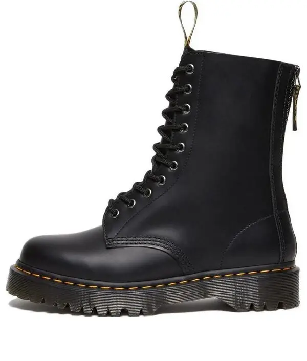 Dr. Martens 1490 Bex Zip Leather Boots - Black