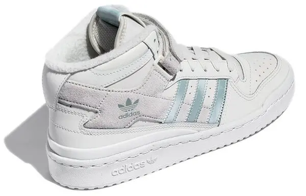 Adidas Originals Forum Mid Sneakers - White/gray/light Blue
