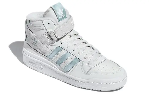 Adidas Originals Forum Mid Sneakers - White/gray/light Blue
