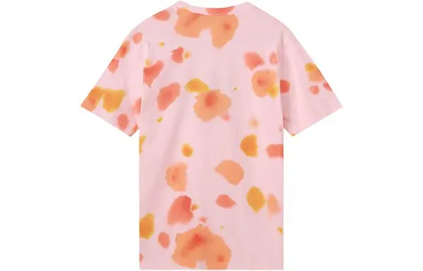 Nike Tie Dye Geometry Pattern Casual Round Neck Short Sleeve Orange T-shirt - Multi-color