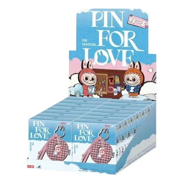 POP MART The Monsters Labubu Pin For Love Letter Pendant Blind Box - Multi-color