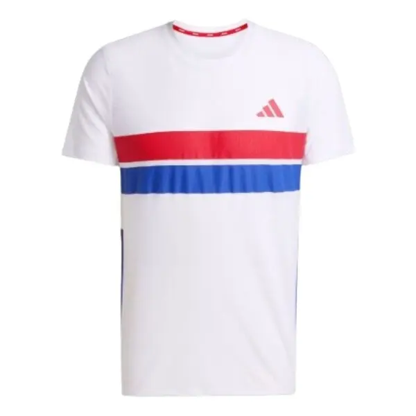 Adidas Adizero Retro Running T-shirt - White/blue/red