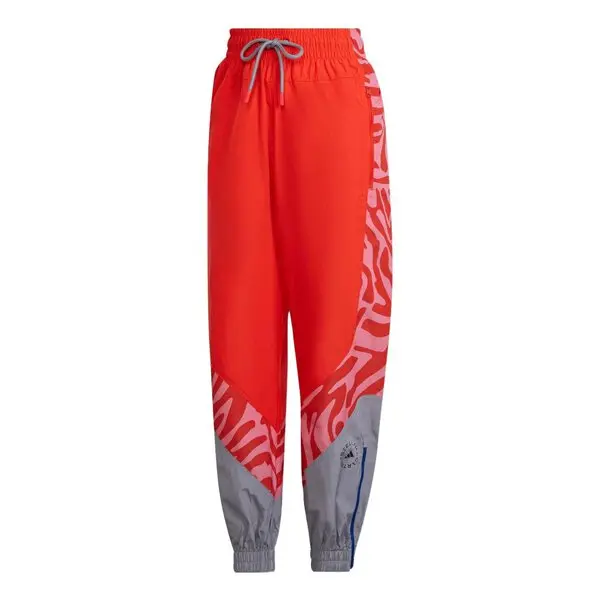 Adidas Stella Mccartney Pants Asia Sizing 'red Grey - Red/grey