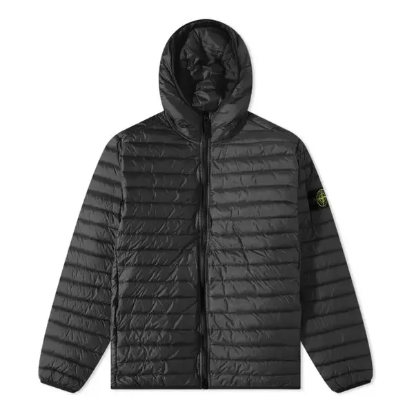 Stone Island Lightweight Hooded Down Jacket - Black