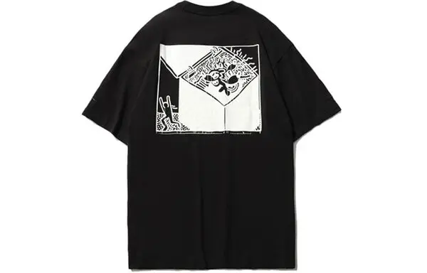 LI-NING X Disney Mickey X Keith Haring Classic Tee 'black Red White - Black/red/white