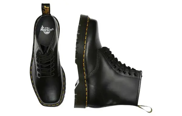 Dr. Martens 1460 Bex Squared Toe Leather Lace Up Boots - Black