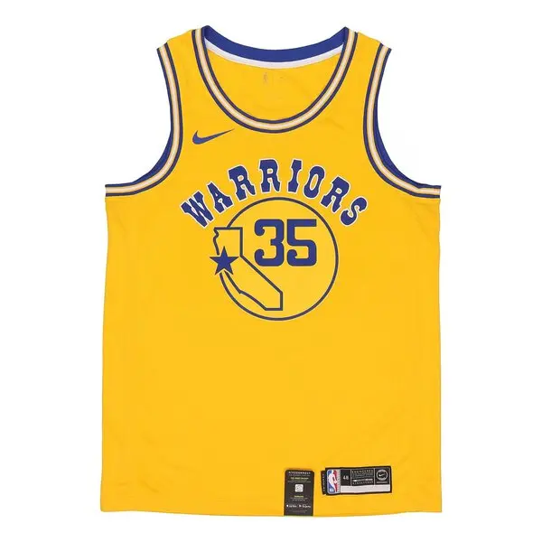 Nike Golden State Warriors Swingman Connected Jersey Durant Edition - Yellow