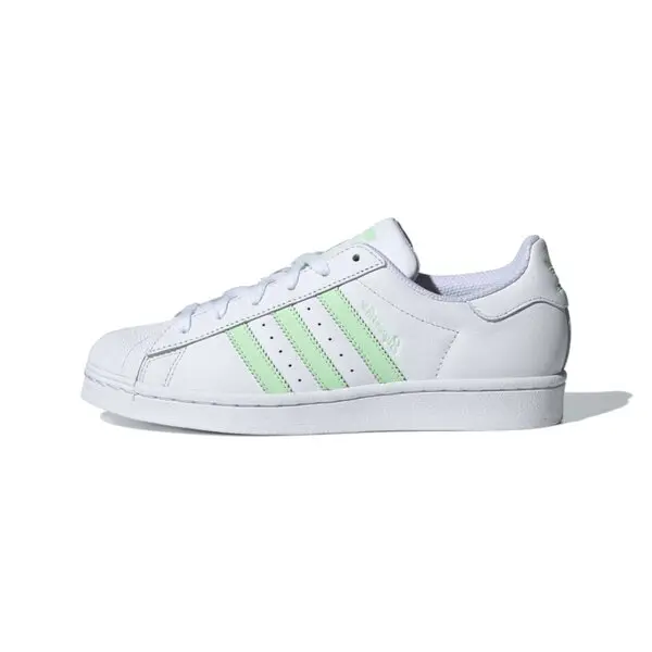 Adidas Originals Superstar Sneakers - White/green