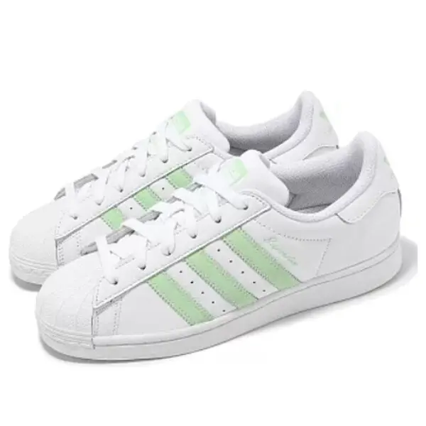 Adidas Originals Superstar Sneakers - White/green