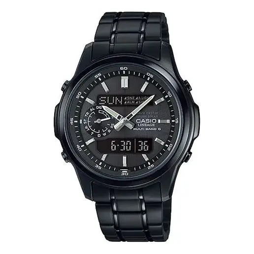 Casio Solar Powered Analog-digital Watch With Stainless Steel Band