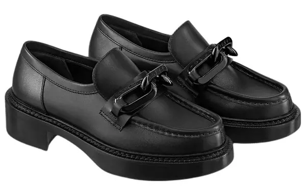 LOUIS VUITTON Academy Loafers With Chain