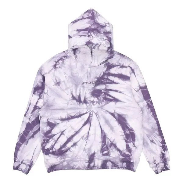 JORDAN Tie-dye Hoodie With Large Logo - Tan