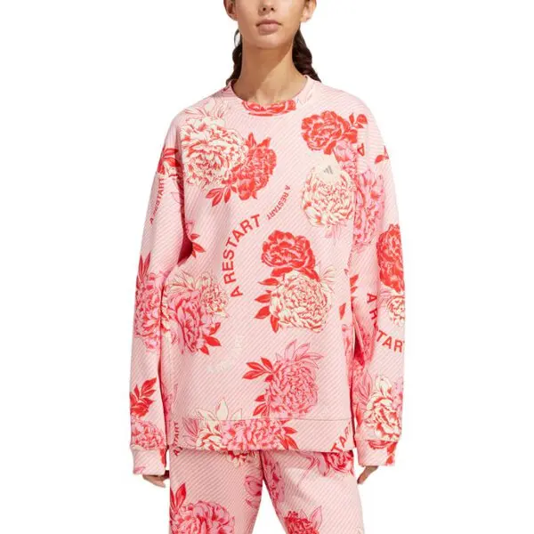 Adidas X Stella Mccartney Boxy Floral Sweatshirt