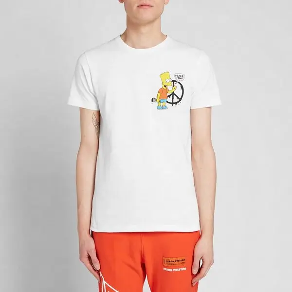 Off-White X The Simpsons/ The Simpsons Crossover Printing Short Sleeve Ordinary Version T-shirt