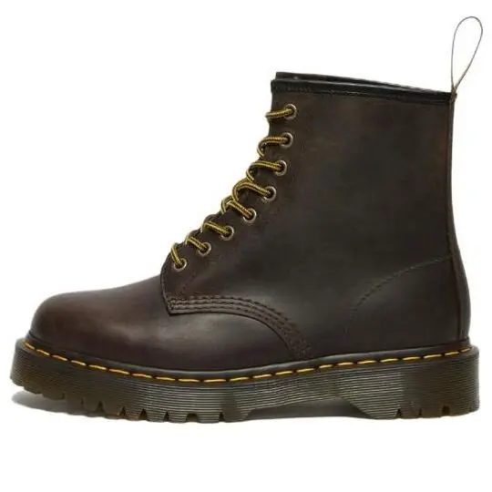 Dr. Martens 1460 Bex Crazy Horse Leather Lace Up Boots - Dark Brown