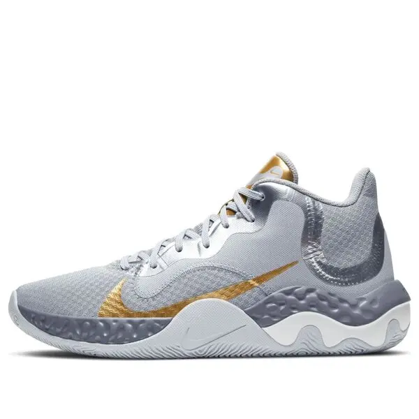 Nike Renew Elevate Mid Top Sneakers - Gray/gold/silver