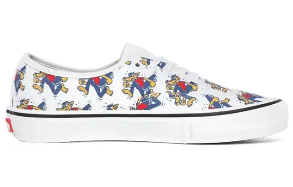 VANS Skate Authentic Pro "wolf" Print Sneakers - White/blue