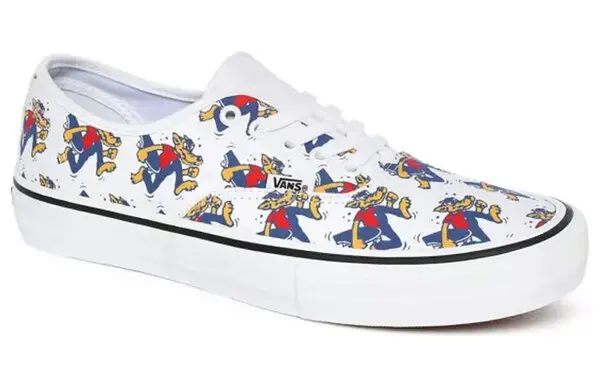 VANS Skate Authentic Pro "wolf" Print Sneakers - White/blue