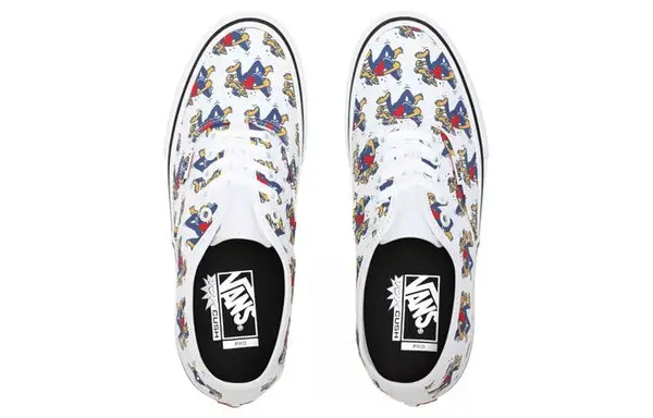 VANS Skate Authentic Pro "wolf" Print Sneakers - White/blue