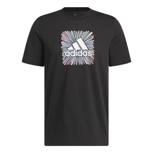 Adidas Optimist Sun Logo Sportswear Graphic Tee 'black - Black/multi-color