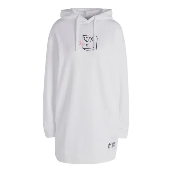 Adidas Original Andre Saraiva Hooded Dress - White