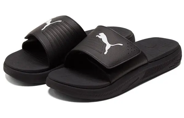 PUMA Softride Slide Sandals - Black/white
