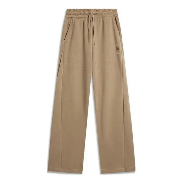 LI-NING Loose Fit Knit Pants - Khaki