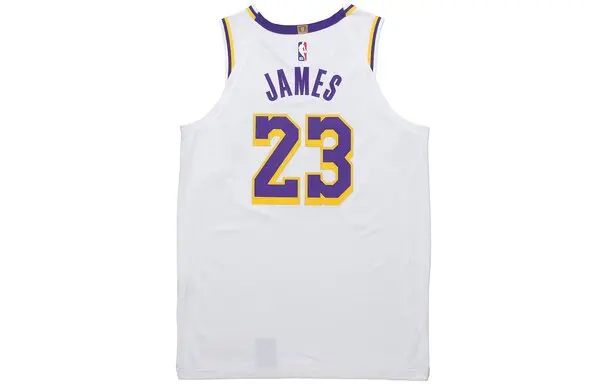 Nike Nba Los Angeles Lakers Lebron James No. 23 Vaporknit Jersey - White