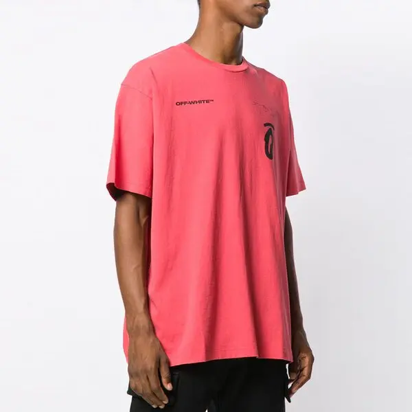 Off-White Splitted Arrows Short Sleeve Tee - Red