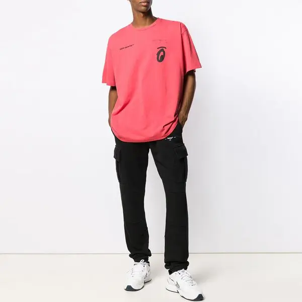Off-White Splitted Arrows Short Sleeve Tee - Red