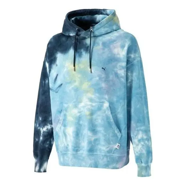 PUMA Mmq Tie Dye Hoodie - Blue/black