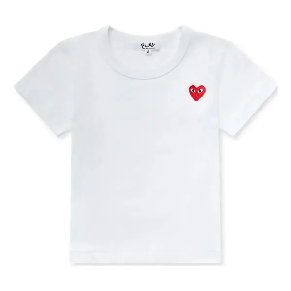 Play Comme Des Garcon Basic T-shirt With Red Emblem