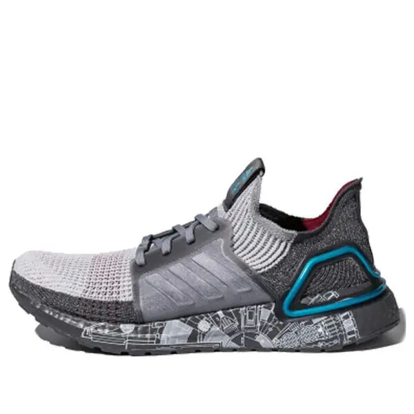 Adidas X Star Wars Ultraboost 19 "millennium Falcon" Sneakers - Grey Five/grey Two/bright Cyan