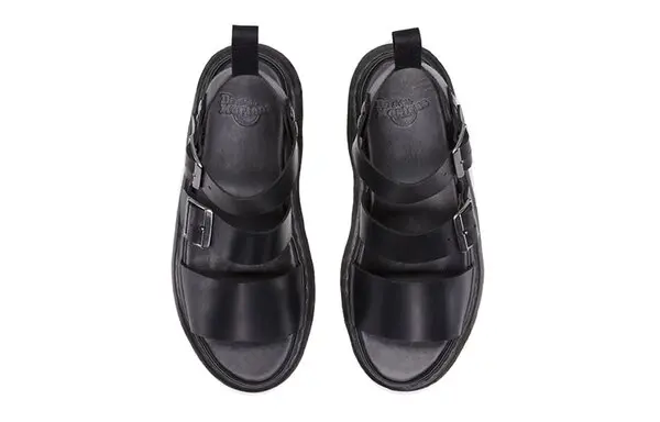 Dr. Martens Gryphon Brando Leather Gladiator Sandals - Black