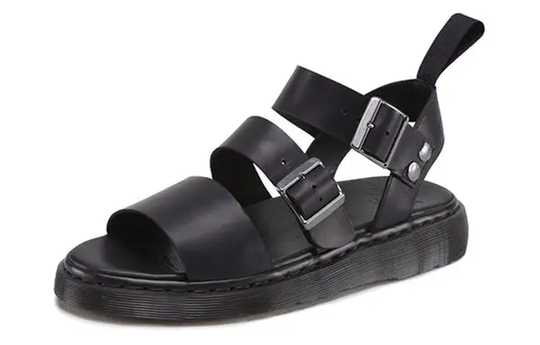 Dr. Martens Gryphon Brando Leather Gladiator Sandals - Black