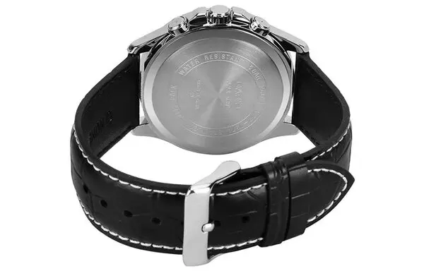 Casio Analog Watch With Leather Strap - Black