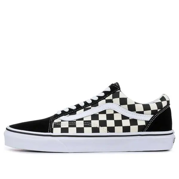 VANS Old Skool Checkerboard Lace-up Low Top Sneakers - Black