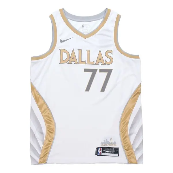 Nike Dallas Mavericks 77 Doncic Fan Edition Jersey - White