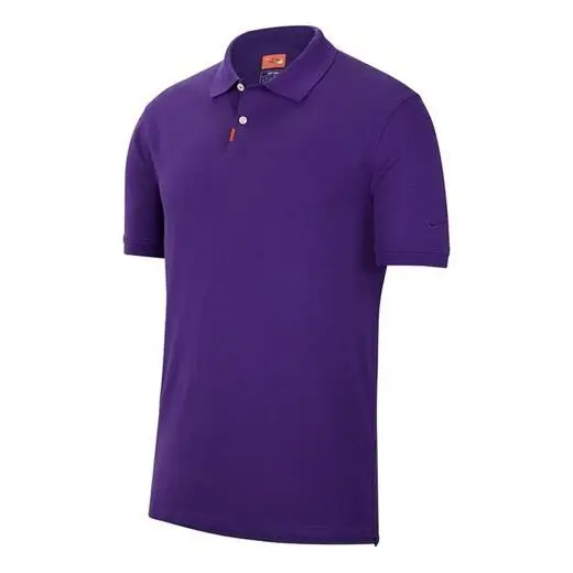 Nike Casual Breathable Short Sleeve Polo Shirt - Purple