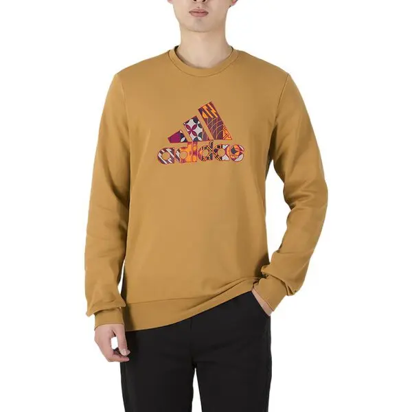 Adidas Pattern Printing Round Neck Pullover
