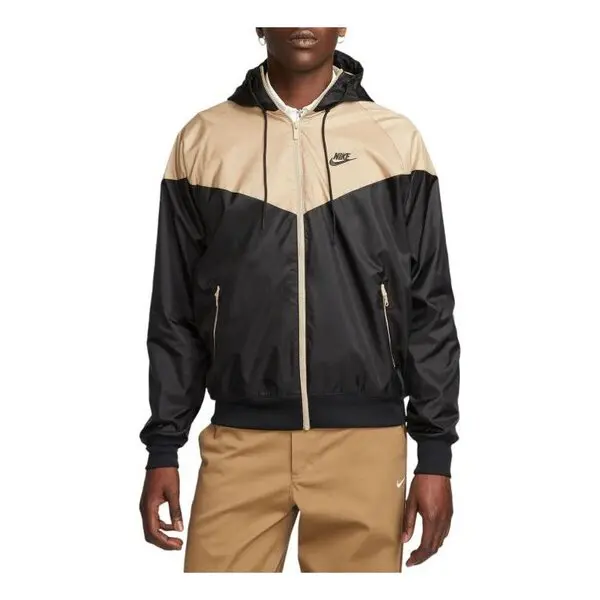 Nike Windrunner Hooded Jacket - Black/tan