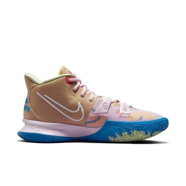Nike Kyrie 7 "1 World 1 People" Mid Top Sneakers - Blue/green/brown