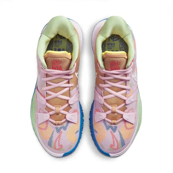 Nike Kyrie 7 "1 World 1 People" Mid Top Sneakers - Blue/green/brown
