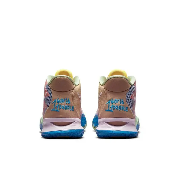 Nike Kyrie 7 "1 World 1 People" Mid Top Sneakers - Blue/green/brown