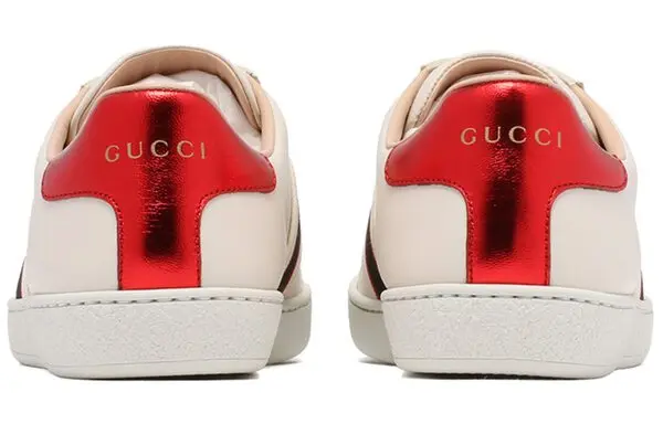 Gucci Ace Low Top Sneakers With Stripe Detail