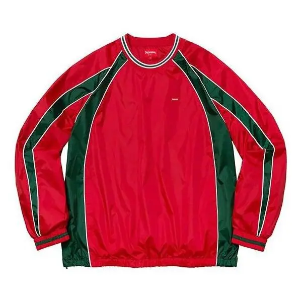 Supreme Fw19 Piping Warm Up Pullover - Red