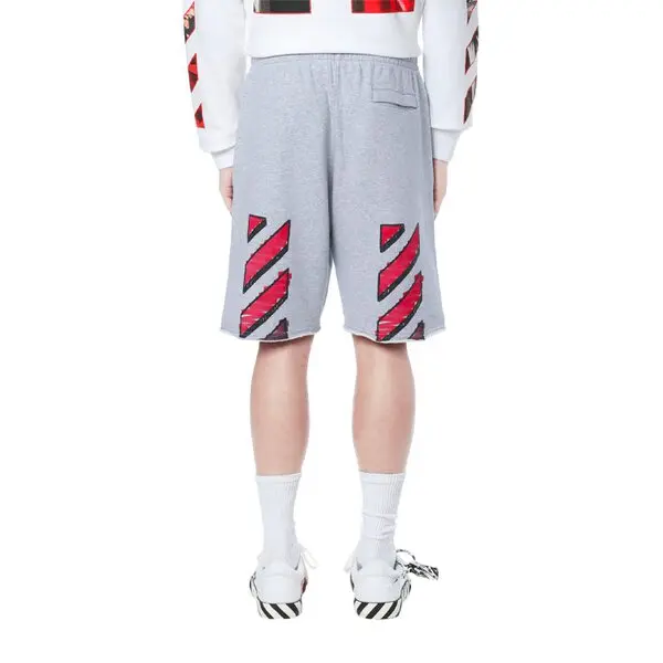 Off-White Printed Elastic Waistband Shorts