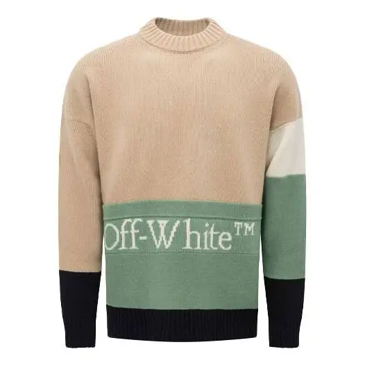 Off-White Ss21 Logo Round Neck Long Sleeves - Colorblock