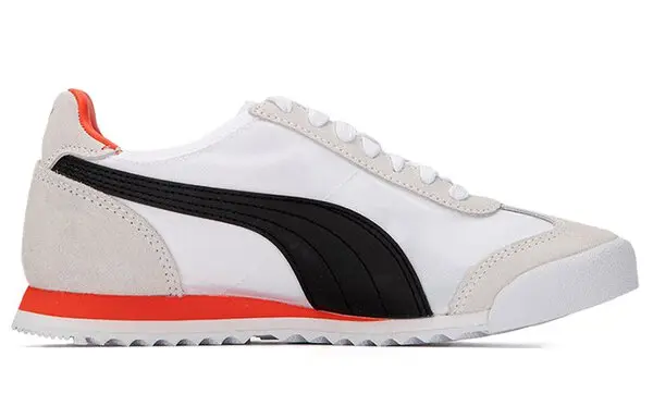 PUMA Roma Og Nylon Low Top Sneakers - White/black/orange